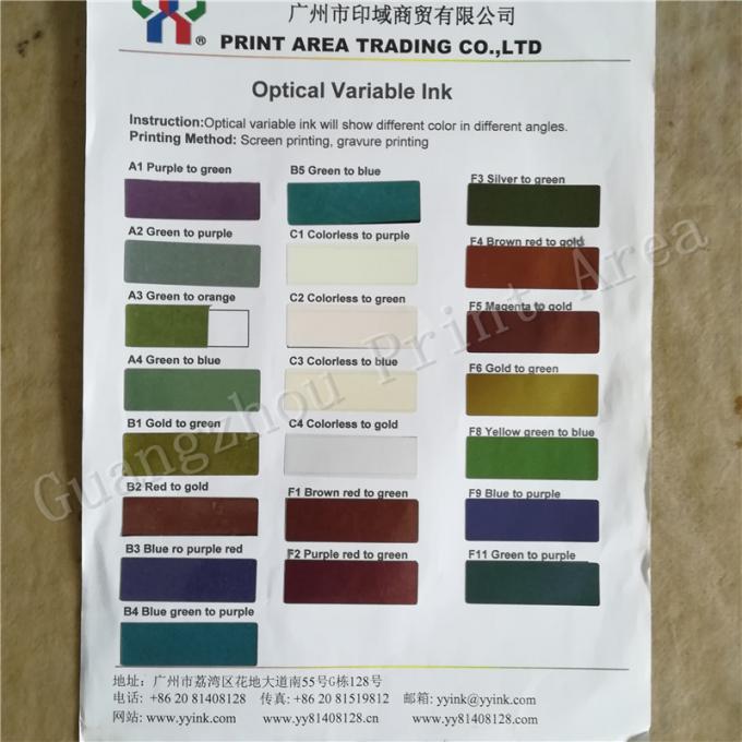 B2 optical variable ink,Solvent Based Ink